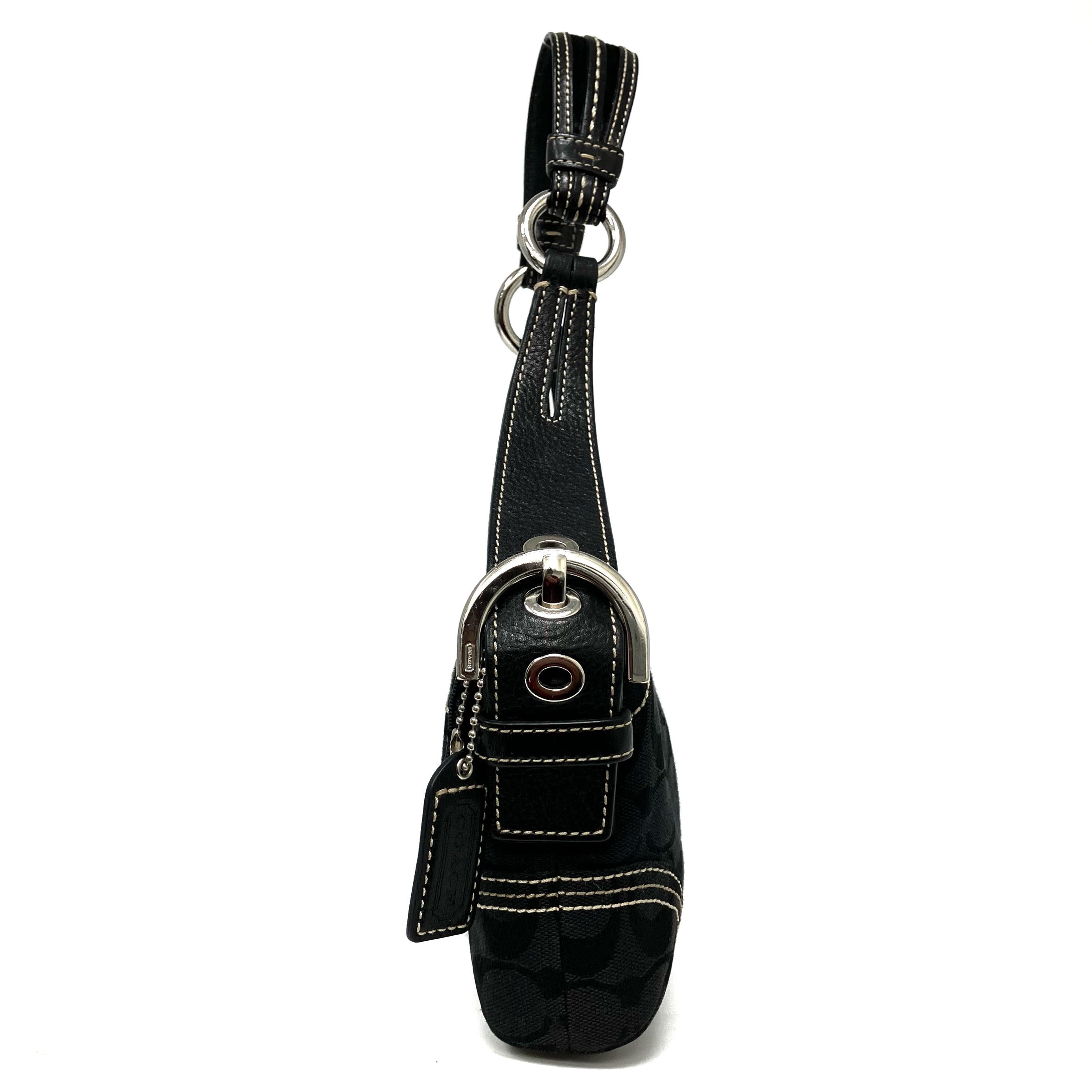 Coach 蔻馳 Black Canvas Shoulder Bag K05Q 黑色帆布肩背袋 - 257027989 – Eco Ring