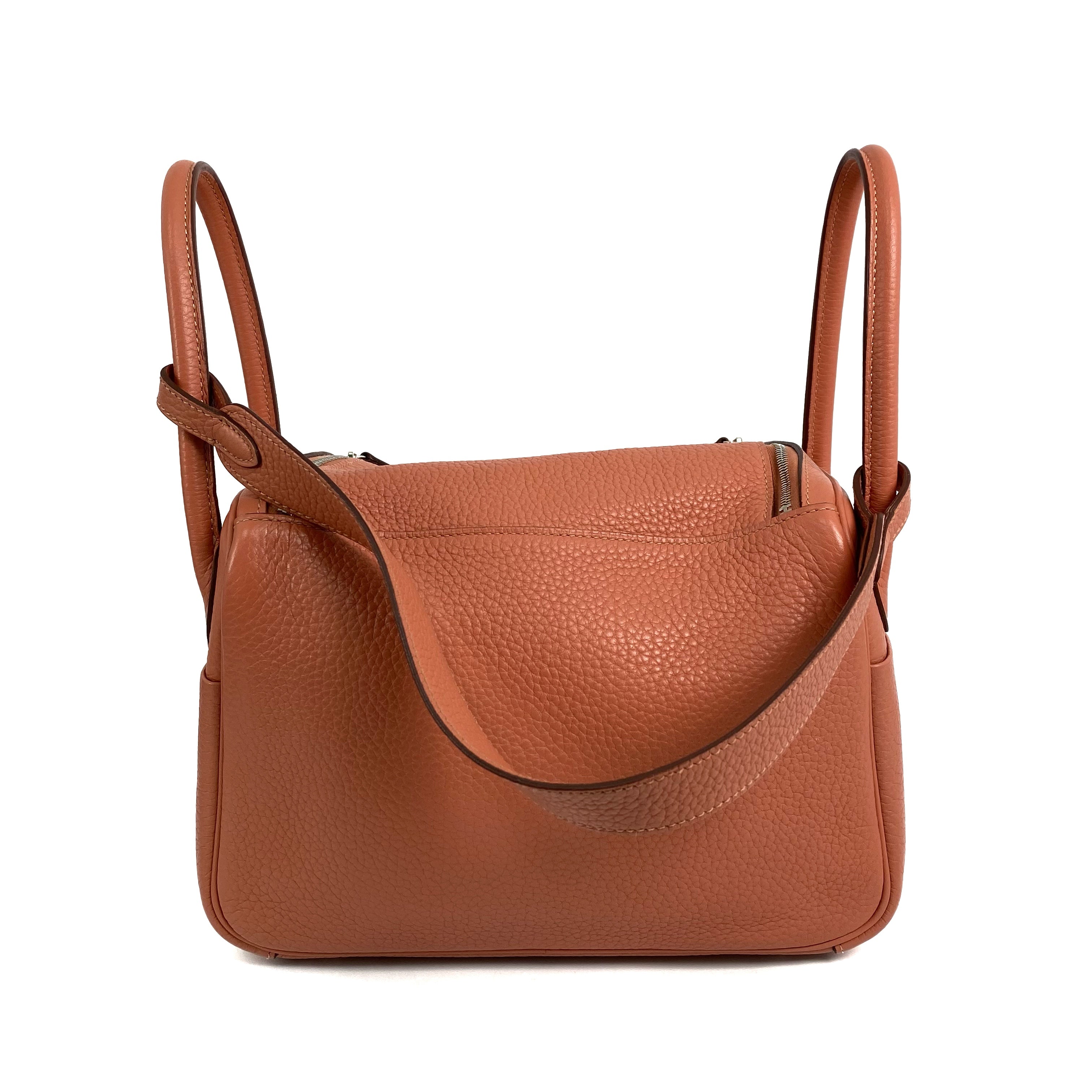 Hermes 愛馬仕 I5 Flamingo Clemence Calfskin Palladium Plated Metal Lind ...